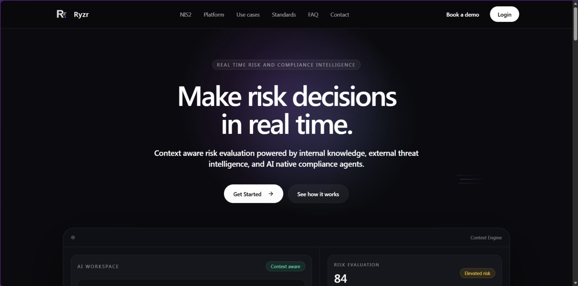 Ryzr - AI Compliance Review Platform | ISO 27001, NIST CSF, GDPR, NIS2